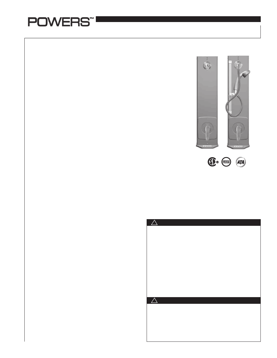 Powers 450-e420E HydroPanel II Shower System with HydroGuard e420 ... Powers 450-e420E HydroPanel II Shower System with HydroGuard e420 ...